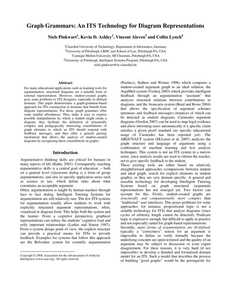 Pdf Graph Grammars An Its Technology For Diagram Representations