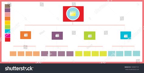 Colorful Square Flowchart Vector Stock Vector Royalty Free 100907131