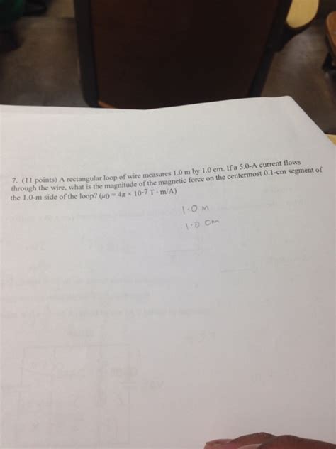 Solved A Rectangular Loop Of Wire Measures M By L Cm Chegg