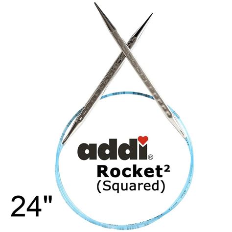 24 Inch 60 Cm Addi Rocket Squared Fixed Circular Needles Available