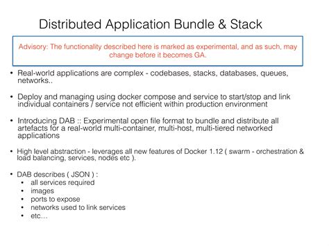 Docker Distributed Application Bundle And Stack Overview Ppt