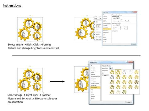 D Image Of Men In Gears Ppt Graphics Icons Powerpoint PowerPoint Slide Images PPT Design