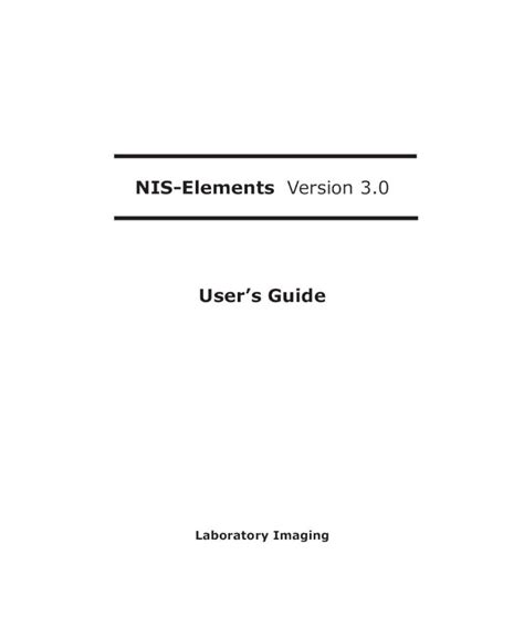 Pdf Nis Elements Version 30 Users Guide Dokumentips