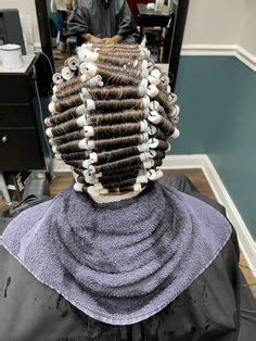 Pin by G on Perm in 2024 | Big hair rollers, Hair rollers, Bouffant hair