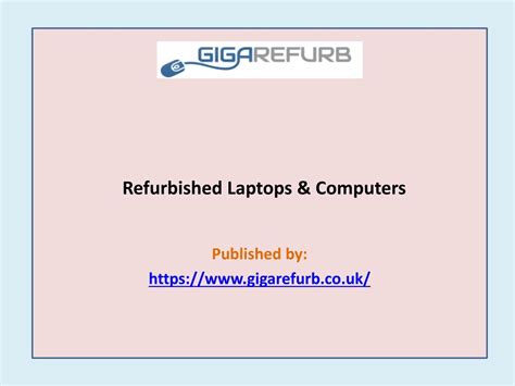 Ppt Refurbished Laptops Powerpoint Presentation Free Download Id