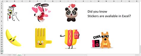 Lovely Stickers In Excel 365 Wmfexcel