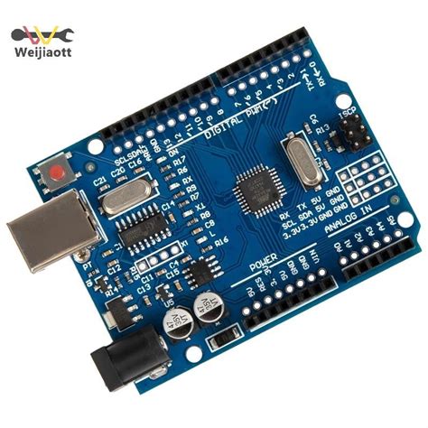 [weijiaott] บอร์ด Wwzmdib Uno R3 เข้ากันได้กับ Arduino Ide พร้อมสาย Usb 2 54 มม หัวหมุดตรง