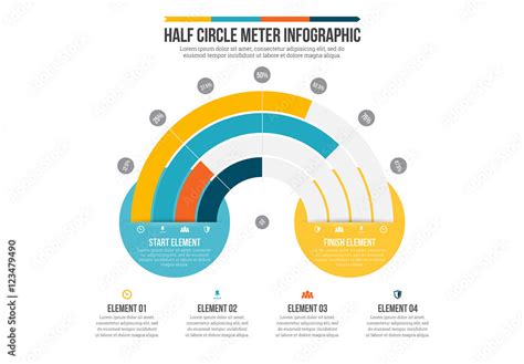 Circular Bar Graph Infographic Stock Template Adobe Stock