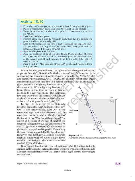Ncert Book For Class 10 Science Chapter 10 Light Reflection