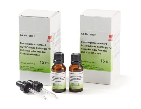 Refractive Index Standard Refractive Index Standard Roti®calipure Calibration Standards