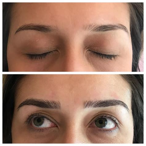 Microblading Before And After More Even Brows With A Very Natural Look Dannah Mcmichael