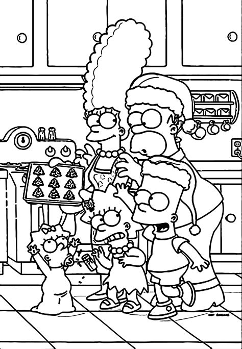 Simpsons Kitchen Coloring Page