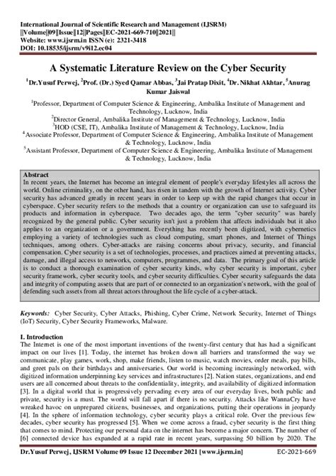 Pdf A Systematic Literature Review On The Cyber Security