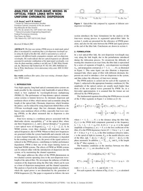 Analysis Of Four Wave Mixing In Optical Fiber Links With Non Uniform