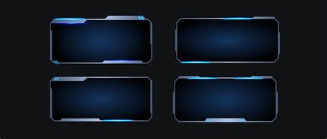 Premium Vector Futuristic Technology Frames Interface Hud Element Design Futuristic User Interface