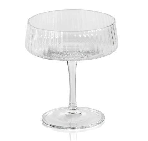 Fluted Coupe Glass Tidewater