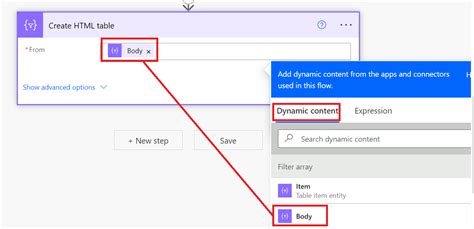 Solved Create A Html Table From An Excel Table After An A Power