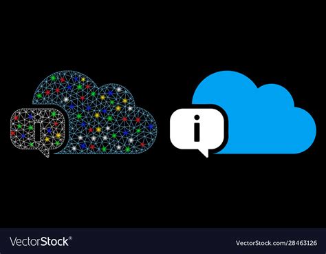 Flare Mesh 2d About Cloud Icon With Spots Vector Image