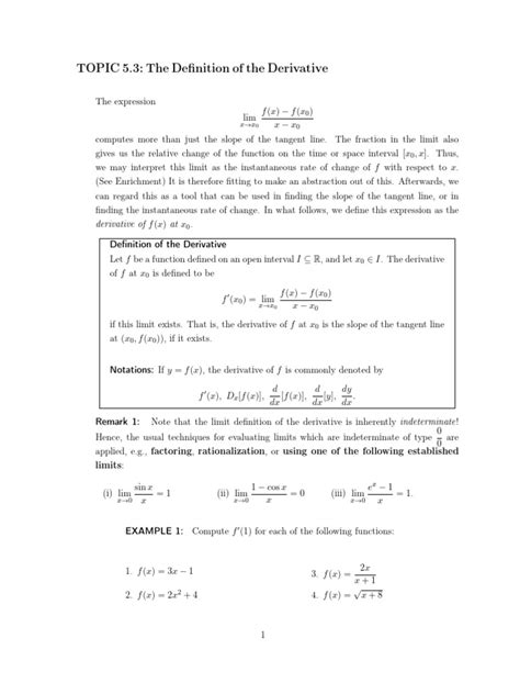 Derivatives Pdf Derivative Trigonometric Functions