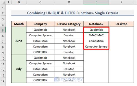 How To Extract Unique Values Based On Criteria In Excel 2 Methods