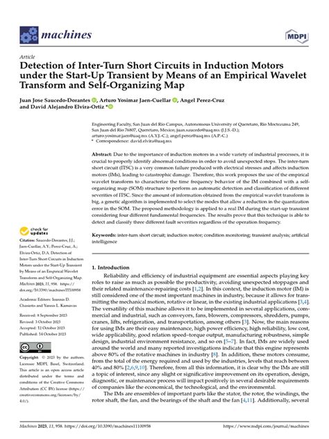 Detection Of Inter Turn Short Circuits In Inductio Pdf Electric