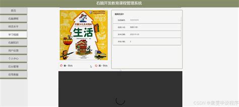 Springboot毕设 右脑开发教育课程管理系统 程序论文 Csdn博客