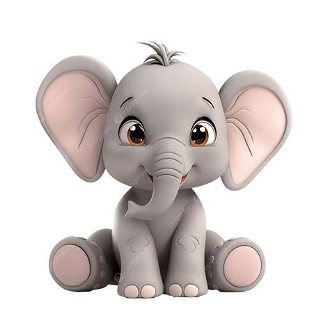 만화 행복 한 아기 코끼리 앉아 사랑스러운 아프리카 아프리카 사람 Png 일러스트 및 이미지 에 대한 무료 다운로드