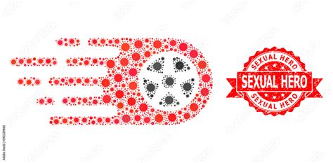 Textured Sexual Hero Seal And Covid Virus Mosaic Bolide Wheel Stock Vector Adobe Stock