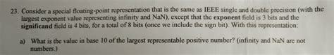 Solved Consider A Special Floating Point Representation Chegg