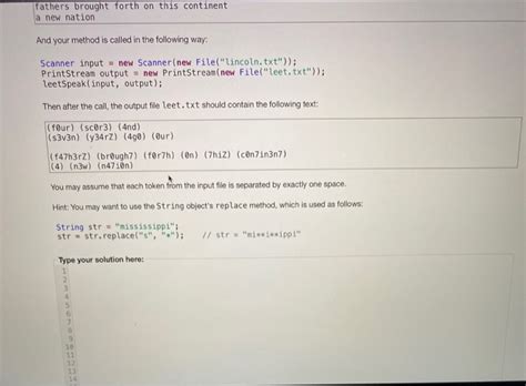 solved write a method leetspeak that accepts two parameters