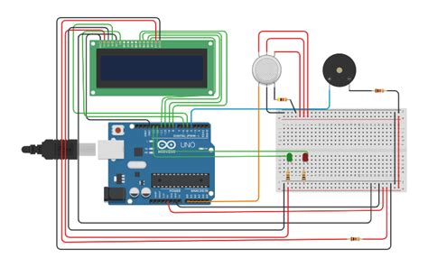 Circuit Design Iot Based Gas Sensor Tinkercad