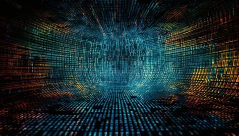 Futuristic Computer Network Connection In Outer Space Digitally