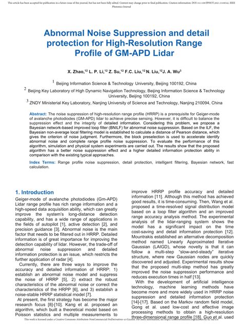 PDF Abnormal Noise Suppression And Detail Protection For High Resolution Range Profile Of GM