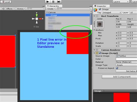 image in canvas wrongly aligned by 1 pixel unity engine unity