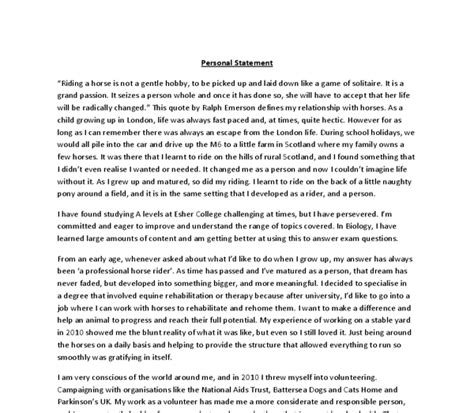 Examples Of UCAS Personal Statement