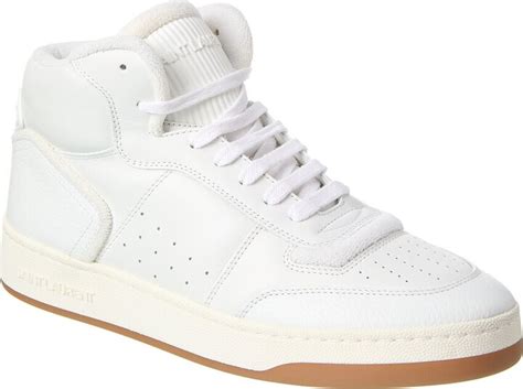 Saint Laurent Sl Leather Mid Top Sneaker Shopstyle