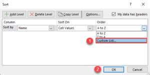 How to Sort With a Custom List in Excel - Automate Excel