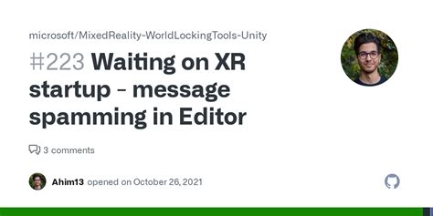 Waiting On Xr Startup Message Spamming In Editor · Issue 223