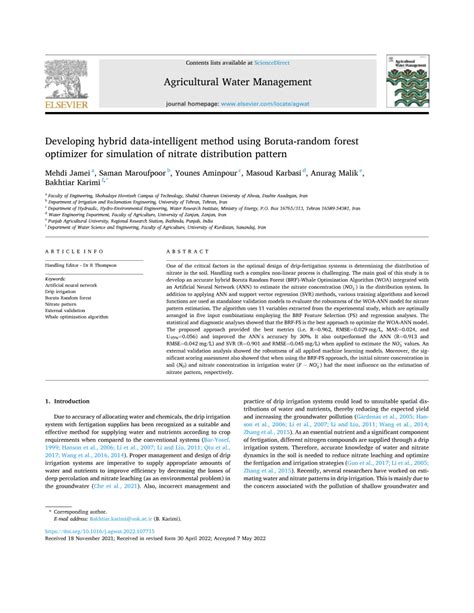 Pdf Developing Hybrid Data Intelligent Method Using Boruta Random Forest Optimizer For