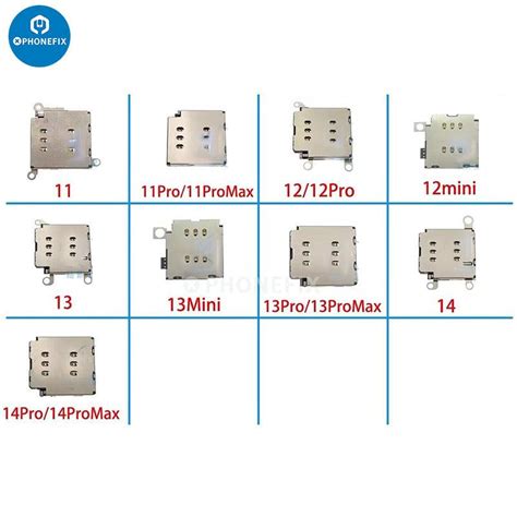 Sim Card Reader Holder Socket Tray Slot For Iphone 7 14 Pro Max