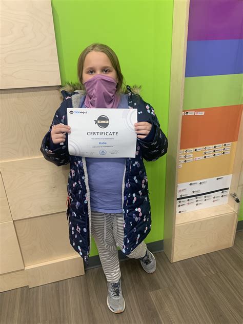 Code Ninjas Congratulations To Katie For Completing