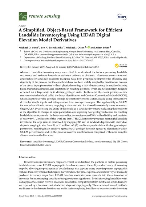 Pdf A Simplified Object Based Framework For Efficient Landslide