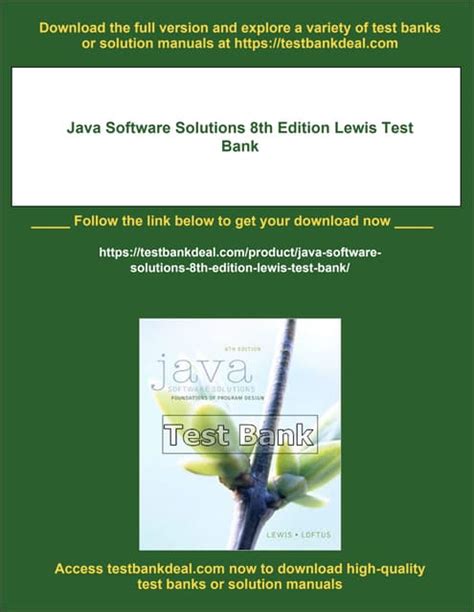 java software solutions 8th edition lewis test bank pdf