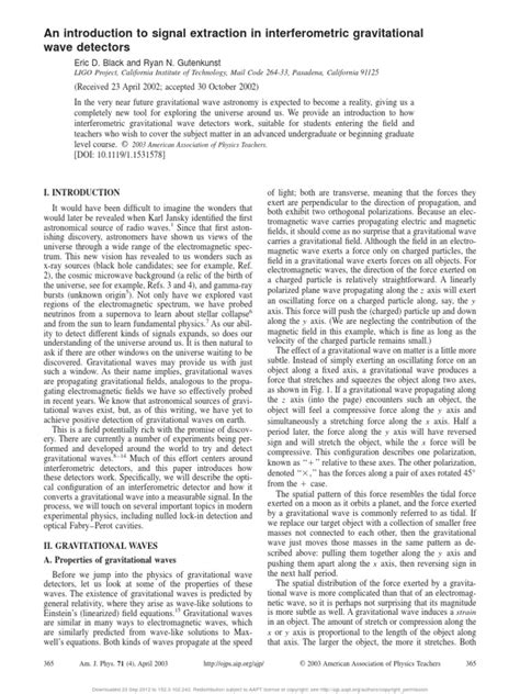 Black An Introduction To Signal Extraction In Interferometric