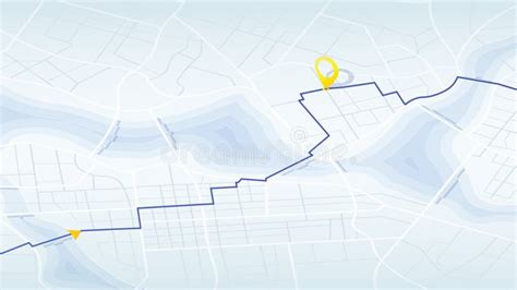 Isometric Gps Navigation Map With Location Pin For Tracking Abstract Map Visualization Street