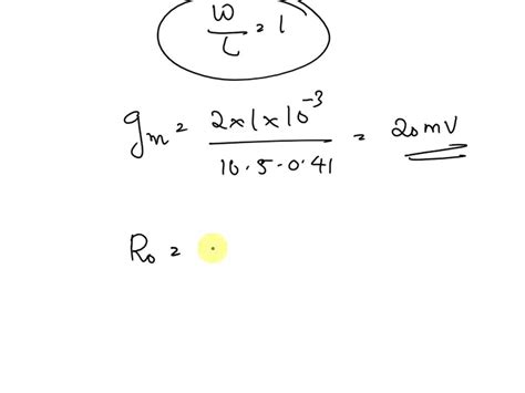 Solved Problem 2 7 Points For The Pmos Common Source Amplifier