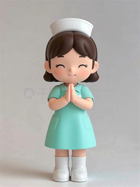 双手合十ai数字艺术 3d医护卡通风3d渲染护士浅蓝护士服双手合十问候插画 Ai立体元素免费下载 Png格式 3072像素 编号71250975 千图网