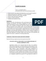Chapter 1 Scientific Investigation | PDF | Experiment | Scientific Method