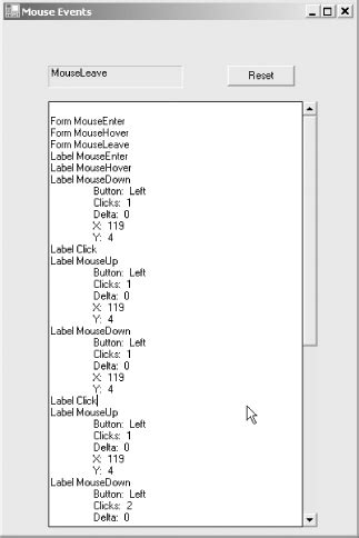 Mouse Events Mouse Interaction