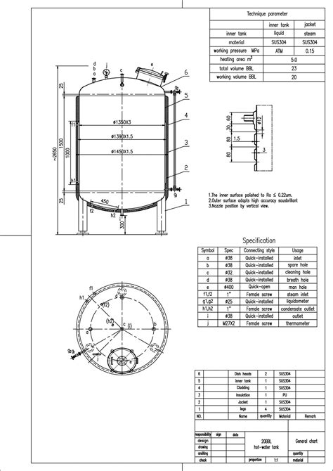 The Water Tank Detail Stated In This Autocad Drawing File Download This